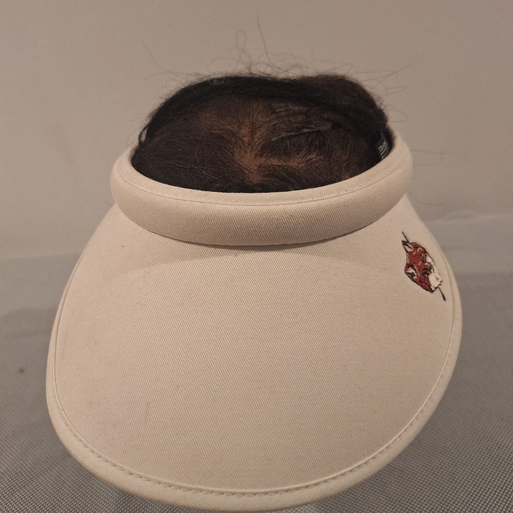 Kate Lord White Visor With Embroidered Logo - Gem